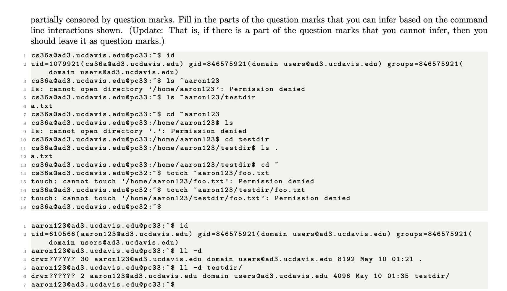 3 11. Fill in the blank (the (???)) in the command | Chegg.com
