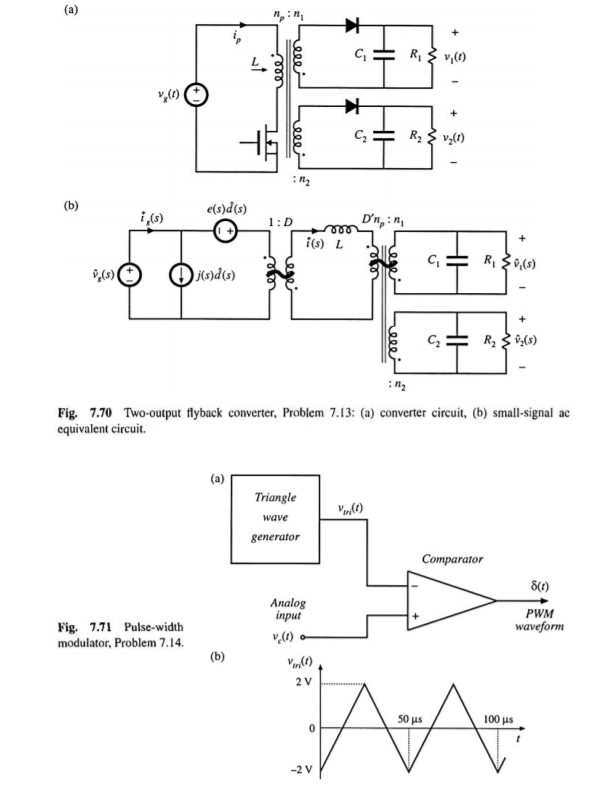 7.14 A pulse-width modulator circuit is constructed | Chegg.com