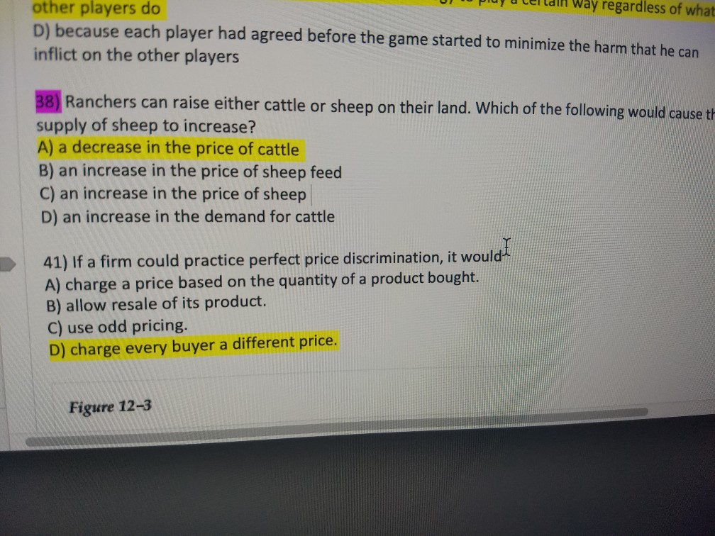 Solved T piuy u teltain Way regardless other players do of | Chegg.com