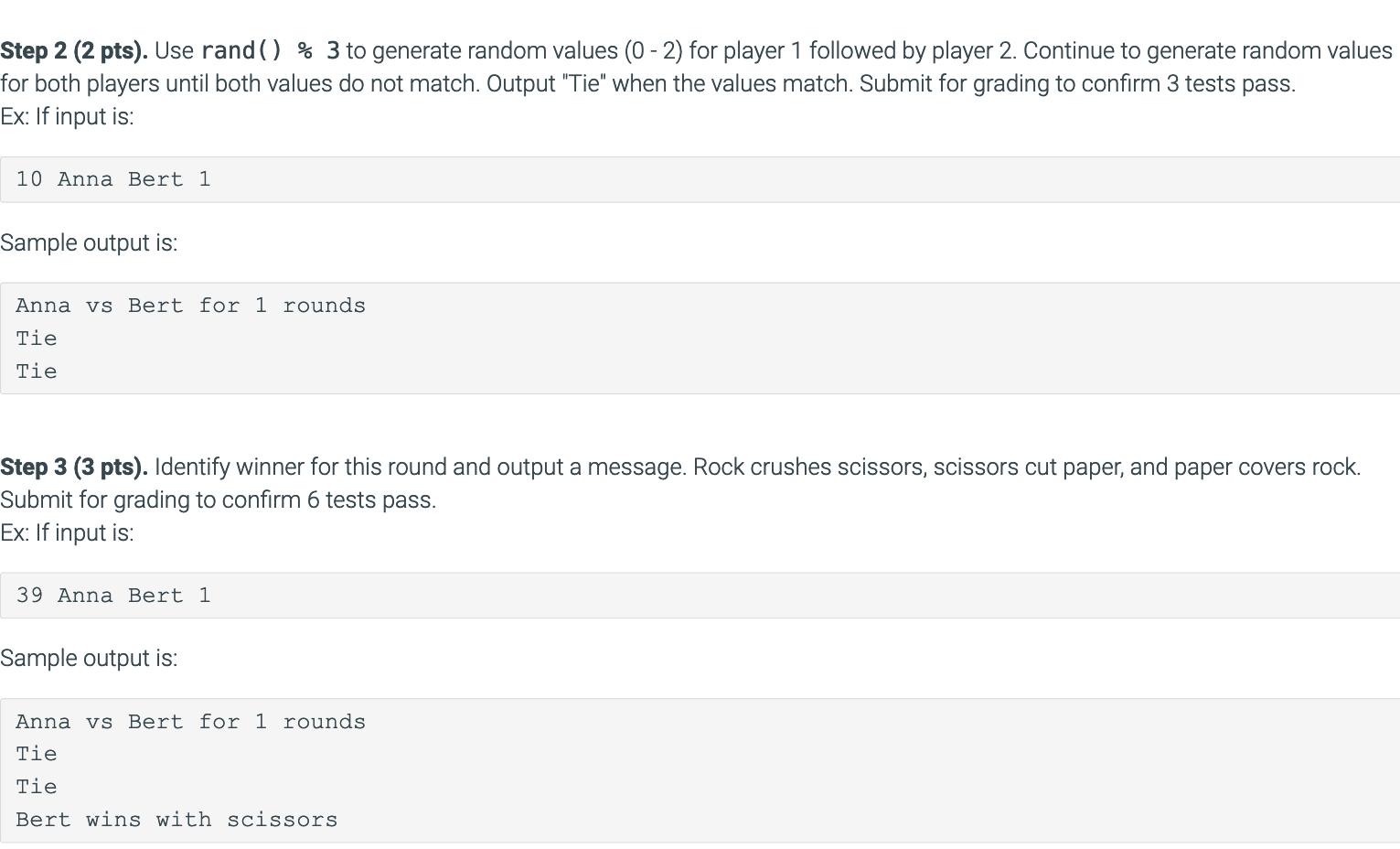 Solved Program Specifications Write a program to play an | Chegg.com