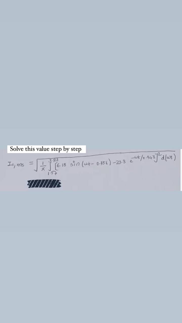 Solved Solve this value step by step 3.83 Io, oms = 15 15 Ja | Chegg.com