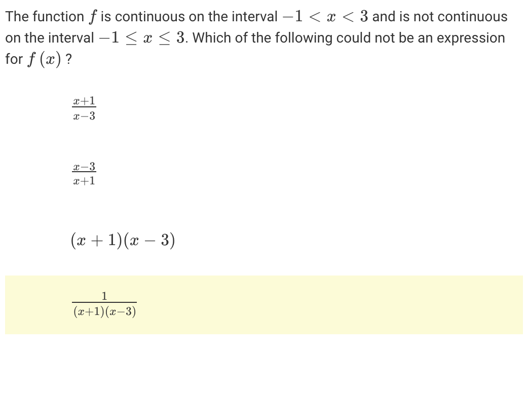Solved The function f is continuous on the interval -1