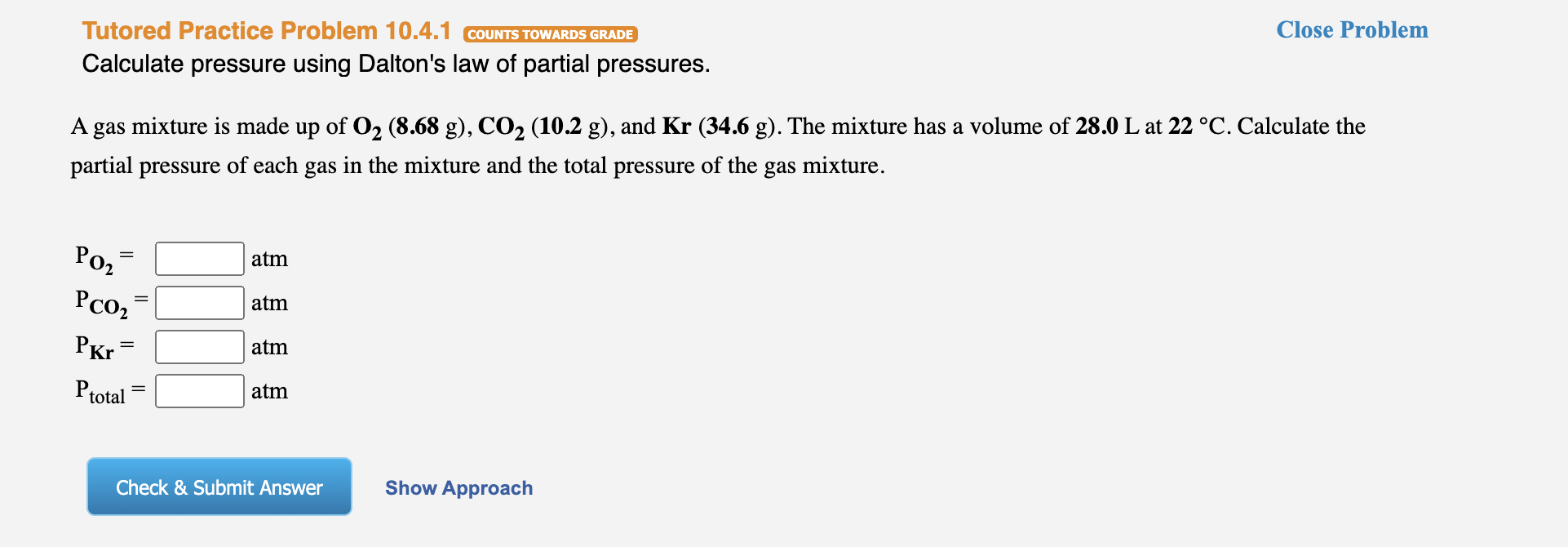 Solved Close Problem Tutored Practice Problem 10.4.1 COUNTS | Chegg.com