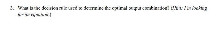 Solved 3. What is the decision rule used to determine the | Chegg.com