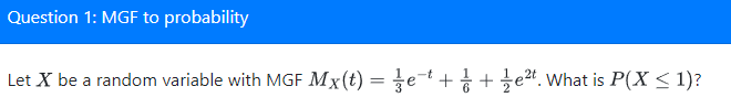 Solved Let X be a random variable with MGF | Chegg.com