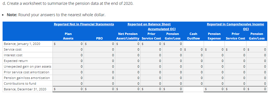 Solved Preparing and Recording Pension Entries and Preparing | Chegg.com