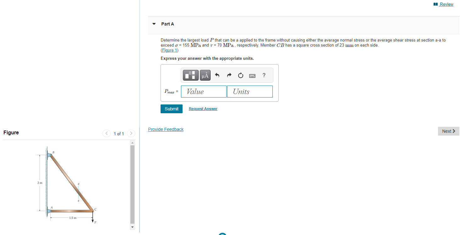 Determine the largest load P that can be a applied to | Chegg.com