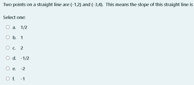 Solved Two points on a straight line are (−1,2) and (−3,4). | Chegg.com