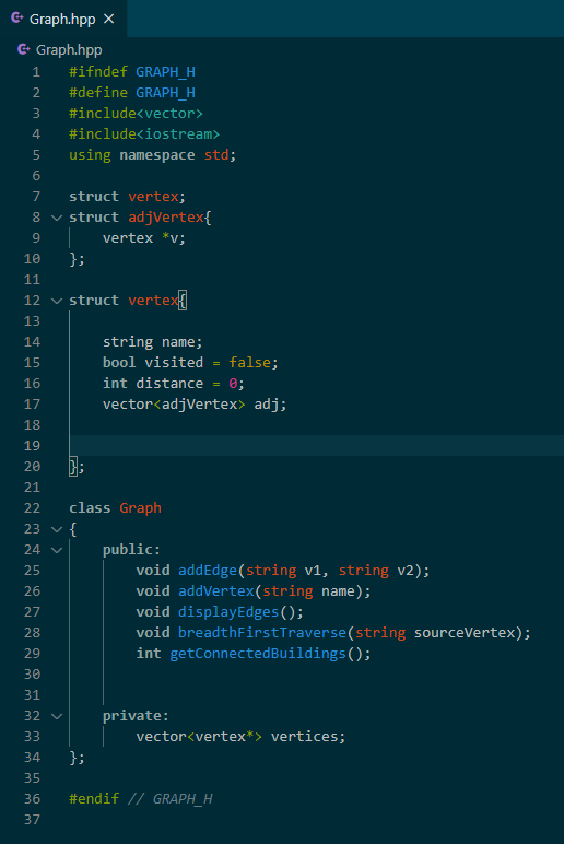 Solved C Graph Hpp X C Graph Hpp 1 Ifndef Graph H 2 Define
