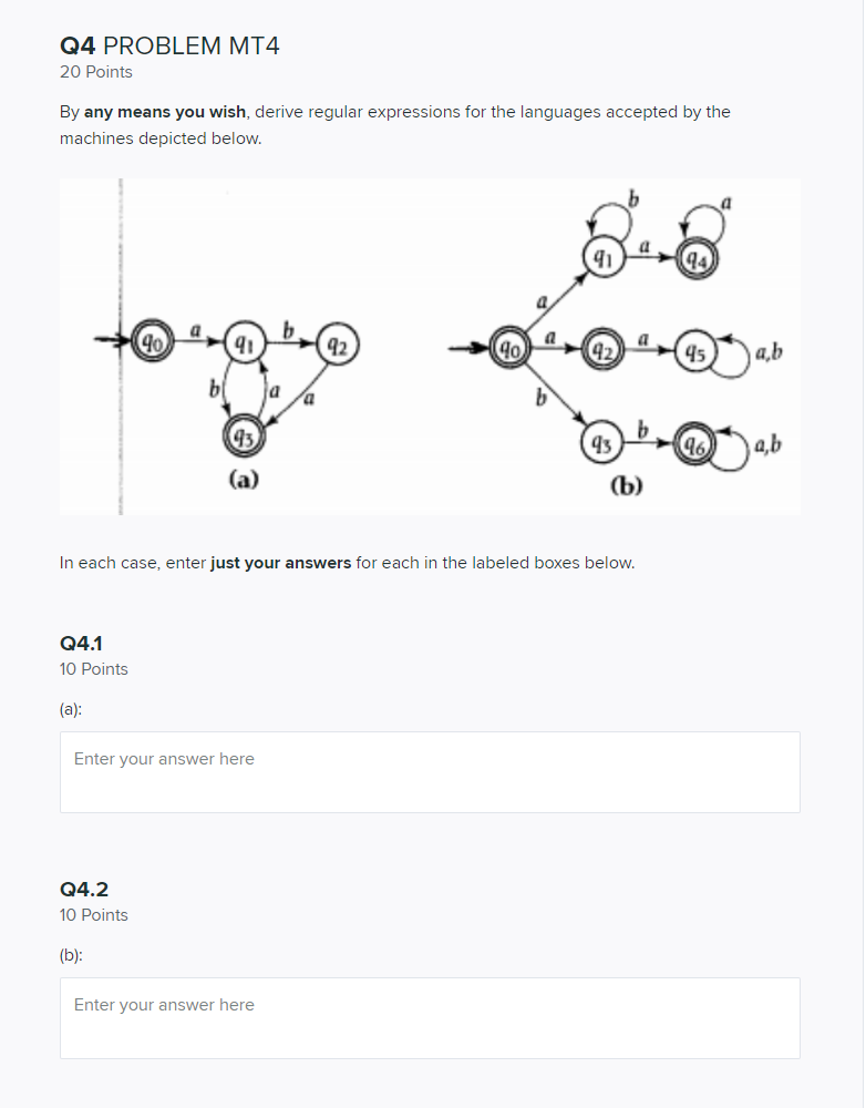 Solved Q4 PROBLEM MT4 20 Points By any means you wish, | Chegg.com
