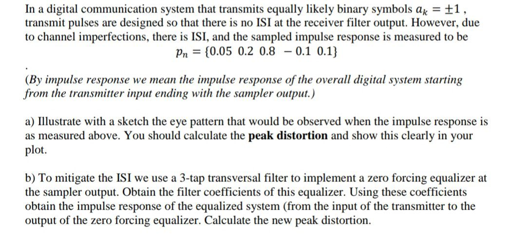 In a digital communication system that transmits | Chegg.com