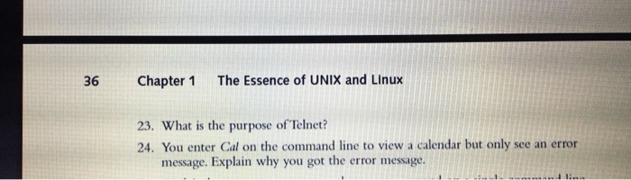 Solved 36 Chapter 1 The Essence of UNIX and Linux 23. What | Chegg.com