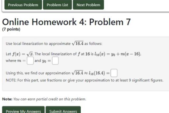 Solved Online Homework 4: Problem 7 (7 points) Use local | Chegg.com