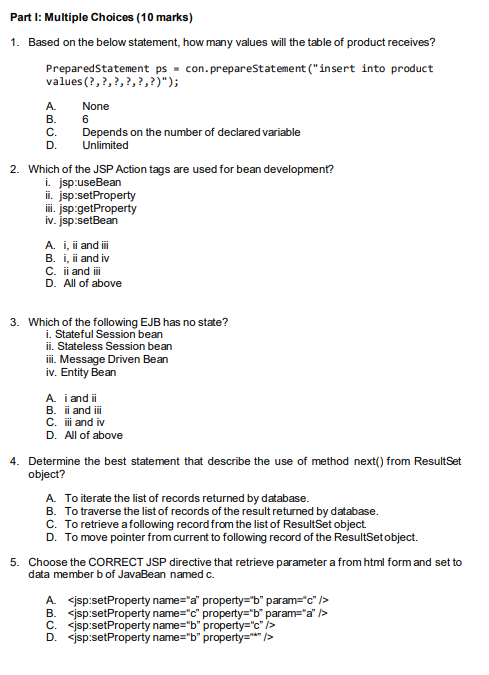 Solved 1. Based on the below statement, how many values will | Chegg.com