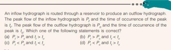 Solved An inflow hydrograph is routed through a reservoir to | Chegg.com