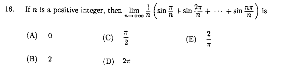 Solved 16. If n is a positive integer, then | Chegg.com