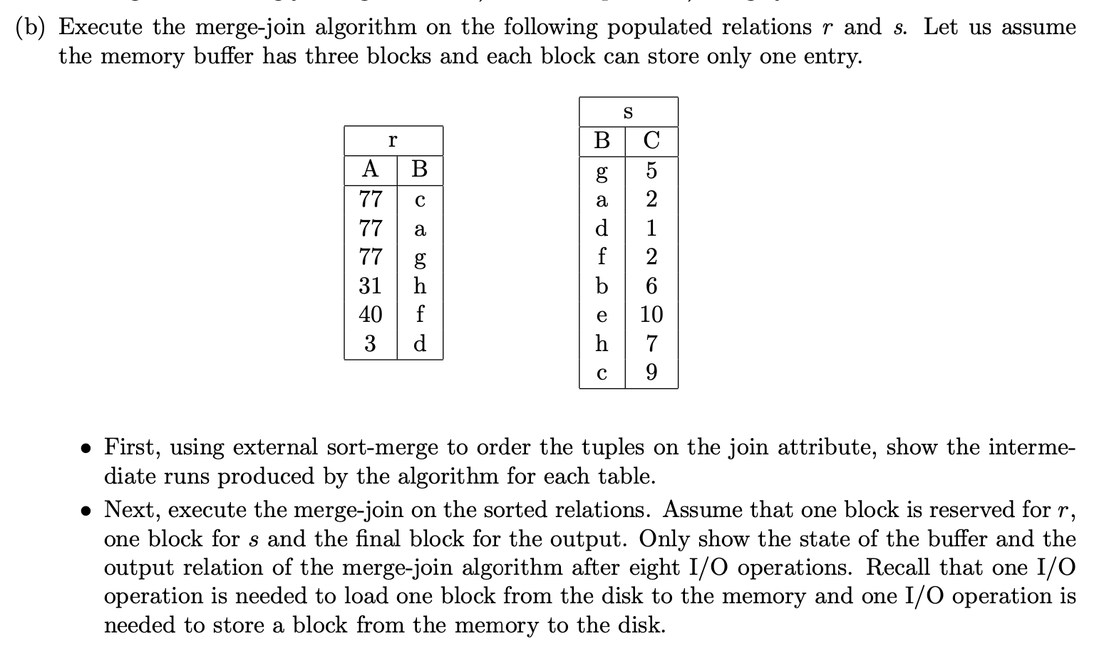 Consider the implementation of a natural join | Chegg.com