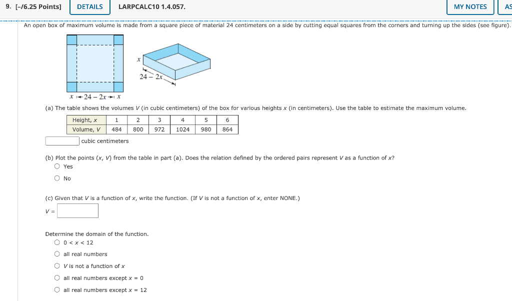Solved 9. [-16.25 Points] DETAILS LARPCALC10 1.4.057. MY | Chegg.com