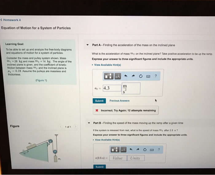 Solved Homework 4 Equation of Motion for a System of | Chegg.com