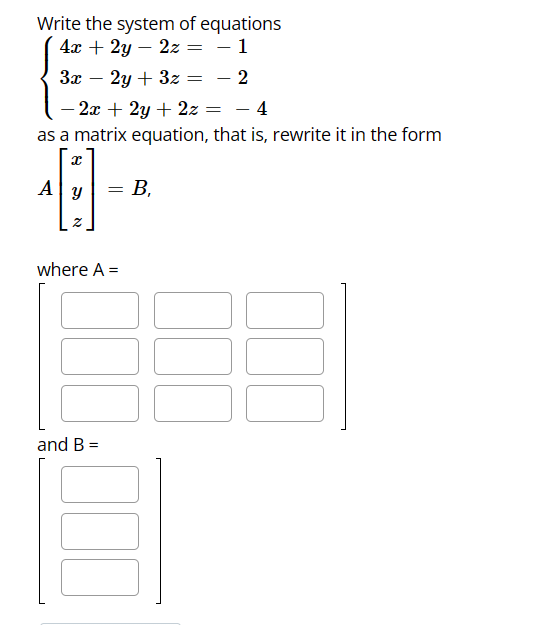 Solved Write the system of | Chegg.com