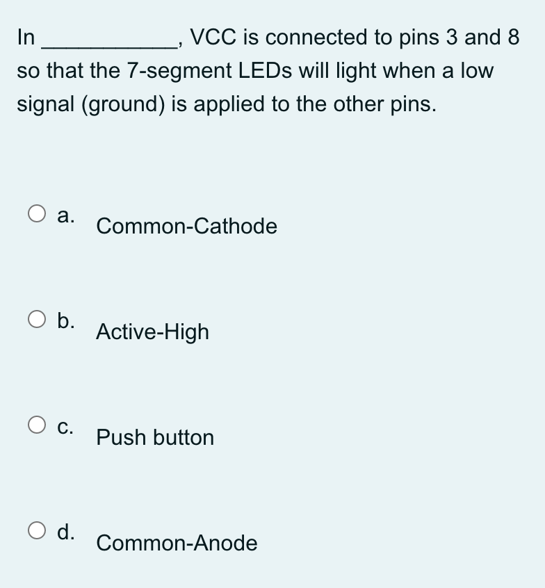 Solved ln VCC is connected to pins 3 and 8 so that the | Chegg.com