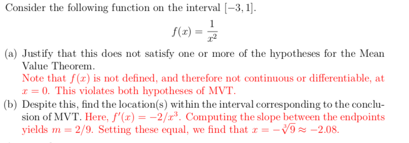 Solved Consider the following function on the interval | Chegg.com