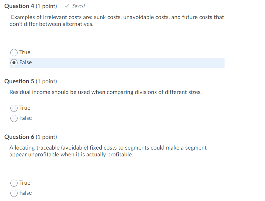 Solved Question 2 (1 point) Saved A major drawback of | Chegg.com