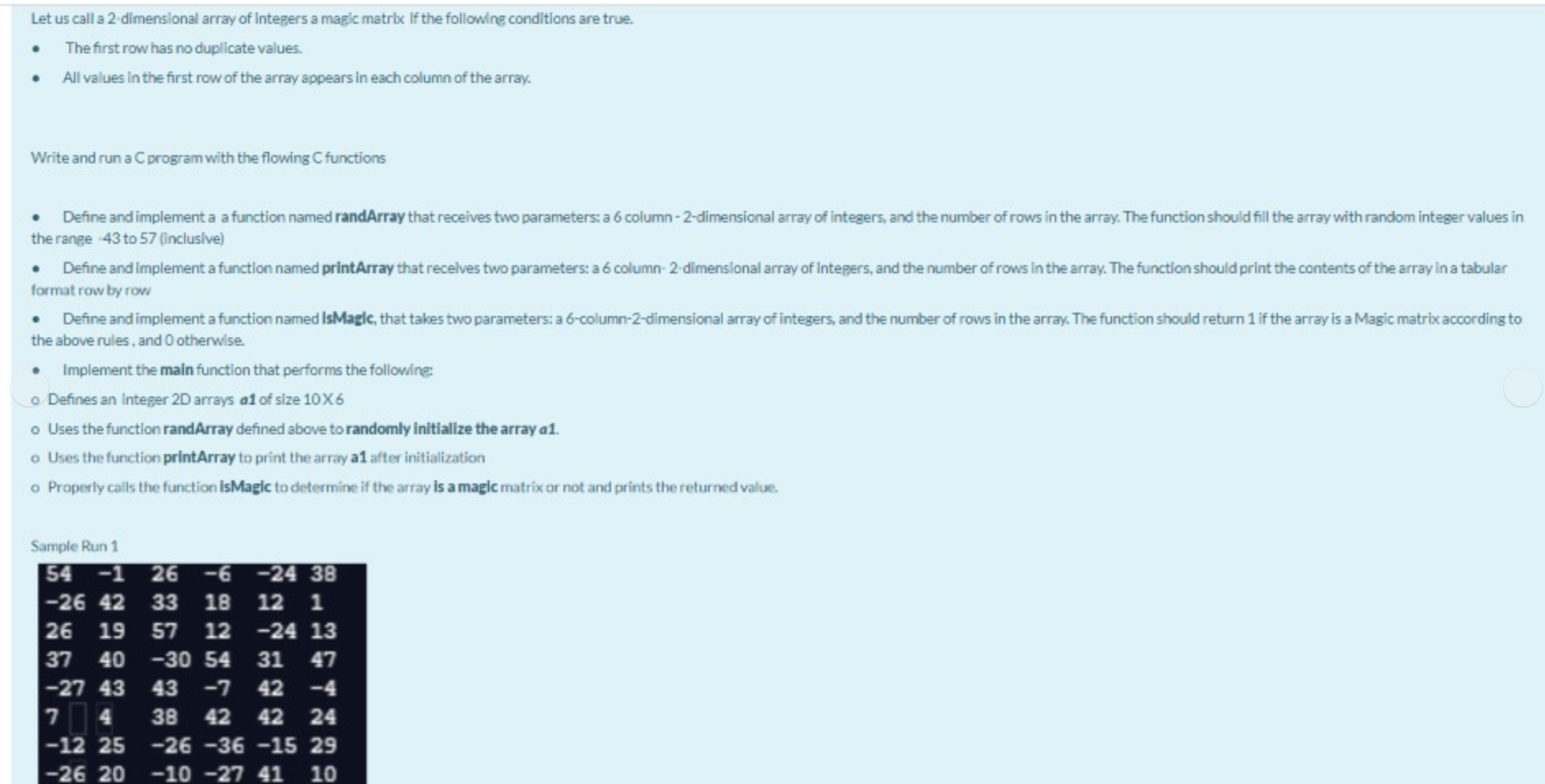 Solved Do this in C language. solve using the required | Chegg.com