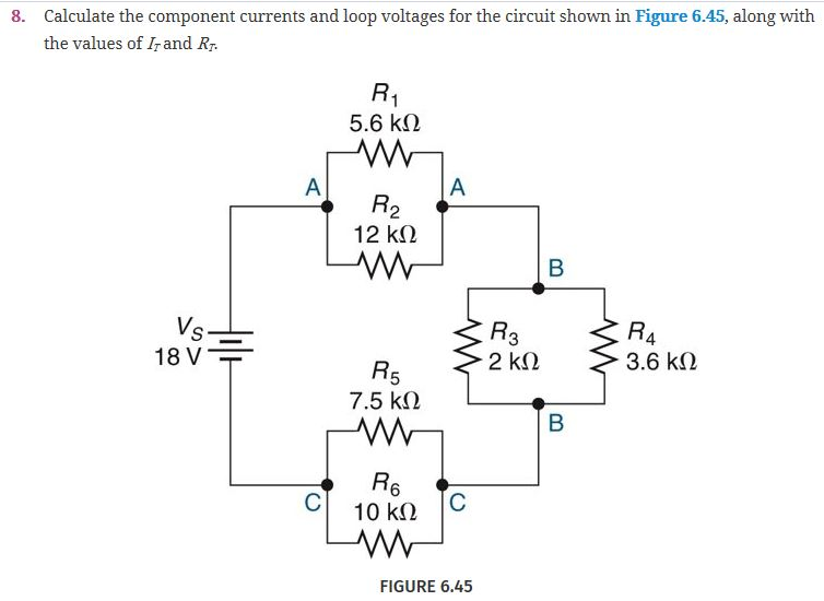 Solved Calculate the component voltages and branch currents | Chegg.com