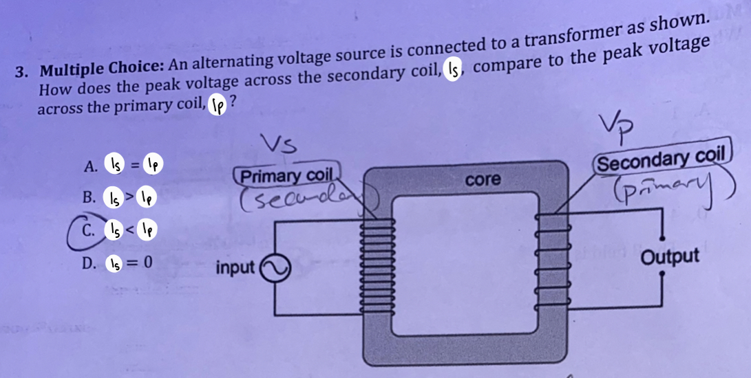 Solved 3. Multiple Choice: An alternating voltage source is | Chegg.com