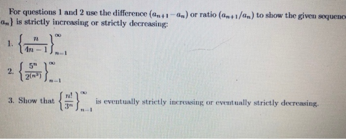 Solved For questions and 2 use the difference (a,,1-4,) or | Chegg.com