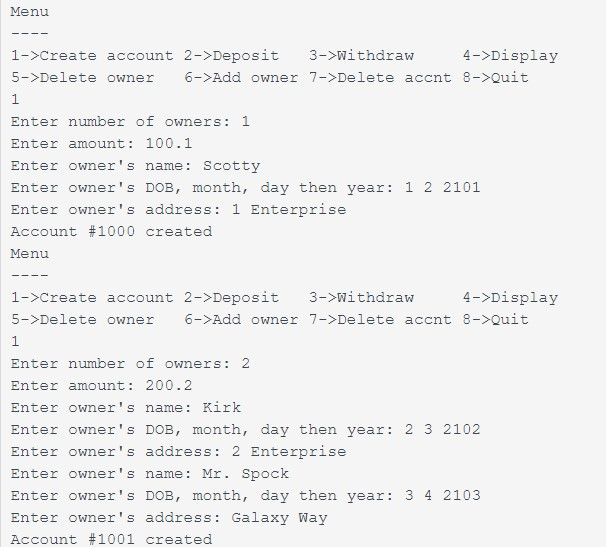 in C++: ************************** Design a bank | Chegg.com
