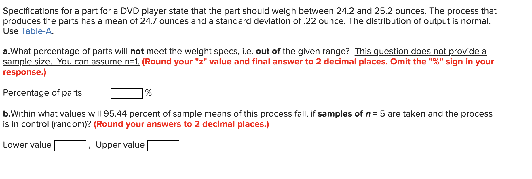Specifications for a part for a DVD player state that | Chegg.com