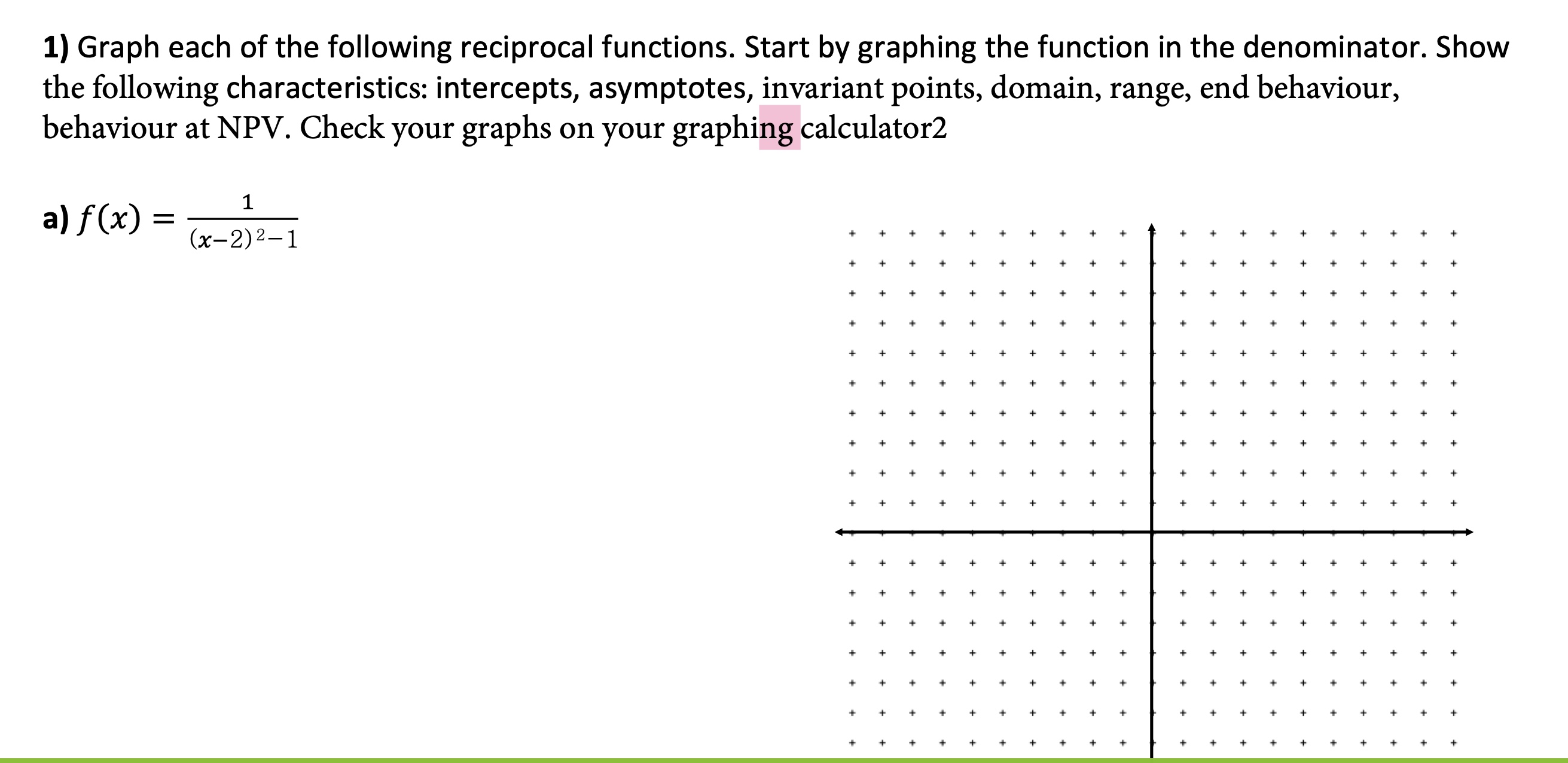 Solved Graph each of ﻿the following reciprocal functions. | Chegg.com
