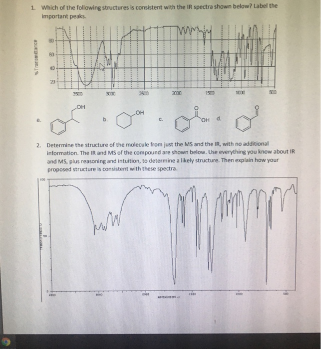 Solved Which of the following structures is consistent with | Chegg.com