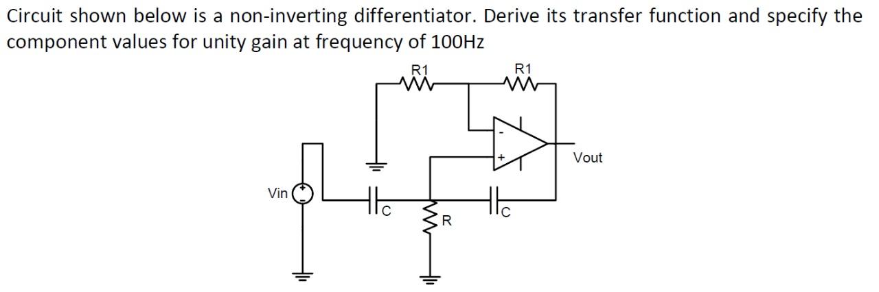 Solved Circuit shown below is a non-inverting | Chegg.com