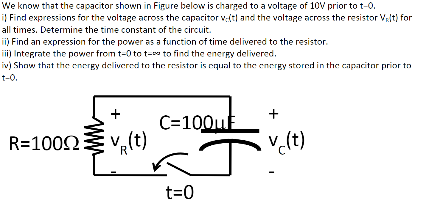 Solved We know that the capacitor shown in Figure below is | Chegg.com