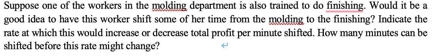 Solved w Suppose one of the workers in the molding | Chegg.com