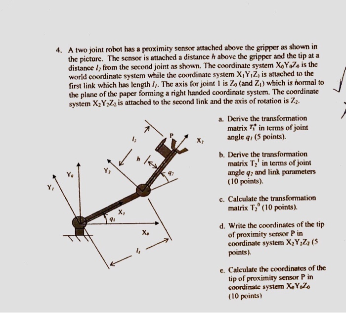 Solved 4. A two joint robot has a proximity sensor attached | Chegg.com