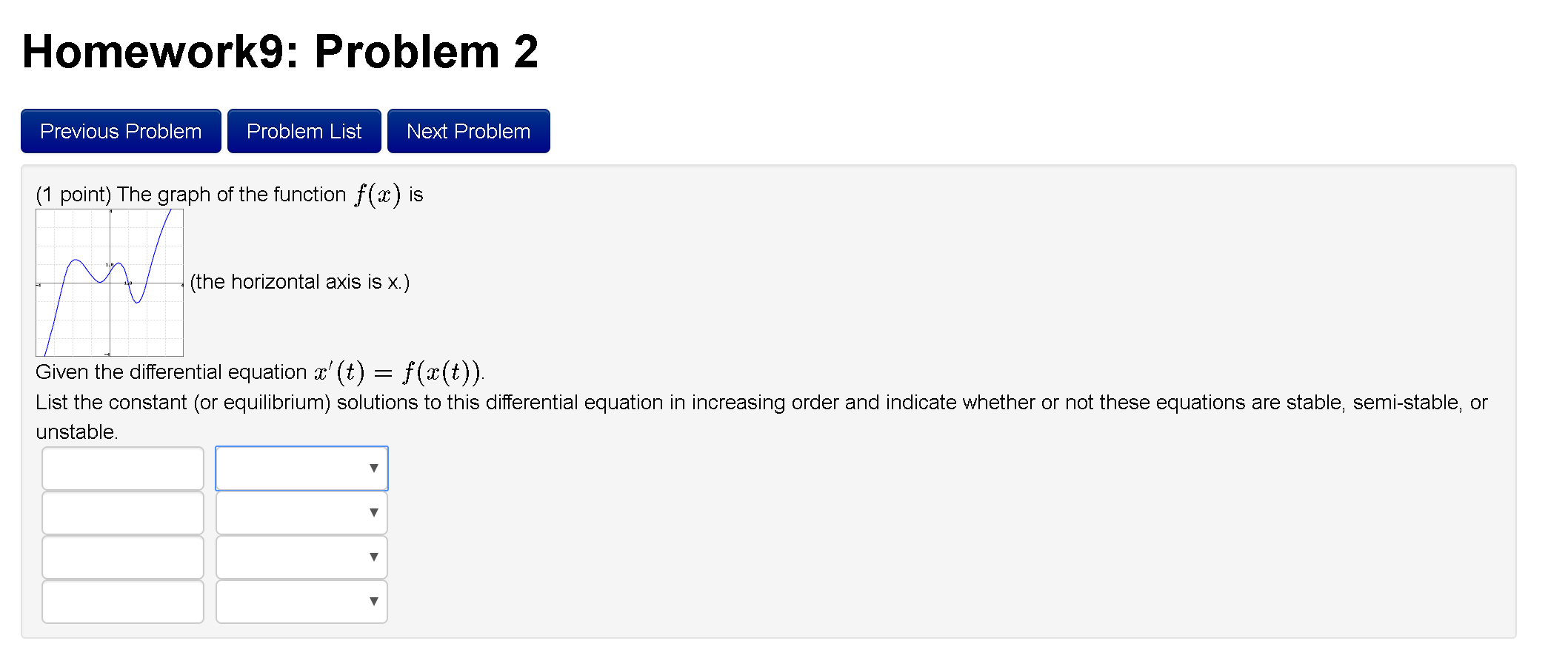 Solved Homework9: Problem 2 Previous Problem Problem List | Chegg.com