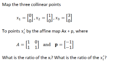 Solved Map the three collinear points | Chegg.com