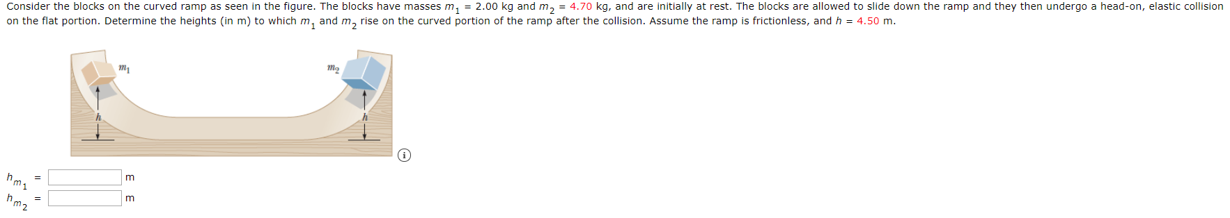 Solved Consider the blocks on the curved ramp as seen in the | Chegg.com