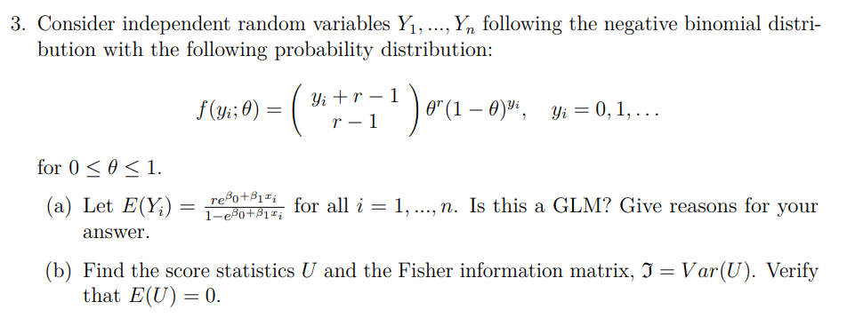Solved Consider independent random variables Y1,…,Yn | Chegg.com