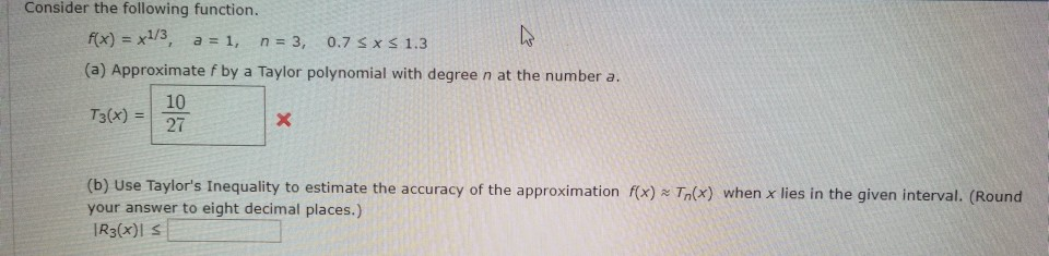 Solved Consider The Following Function F X X1 3 A 1 N 3