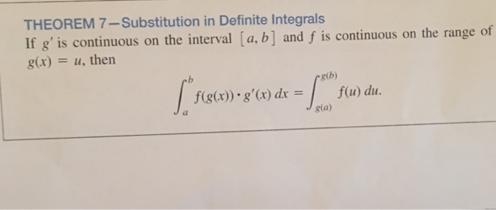 Solved Evaluating Definite Integrals Use the Substitution | Chegg.com