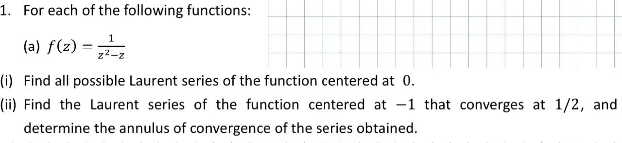 Solved 1. For each of the following functions: (a) | Chegg.com