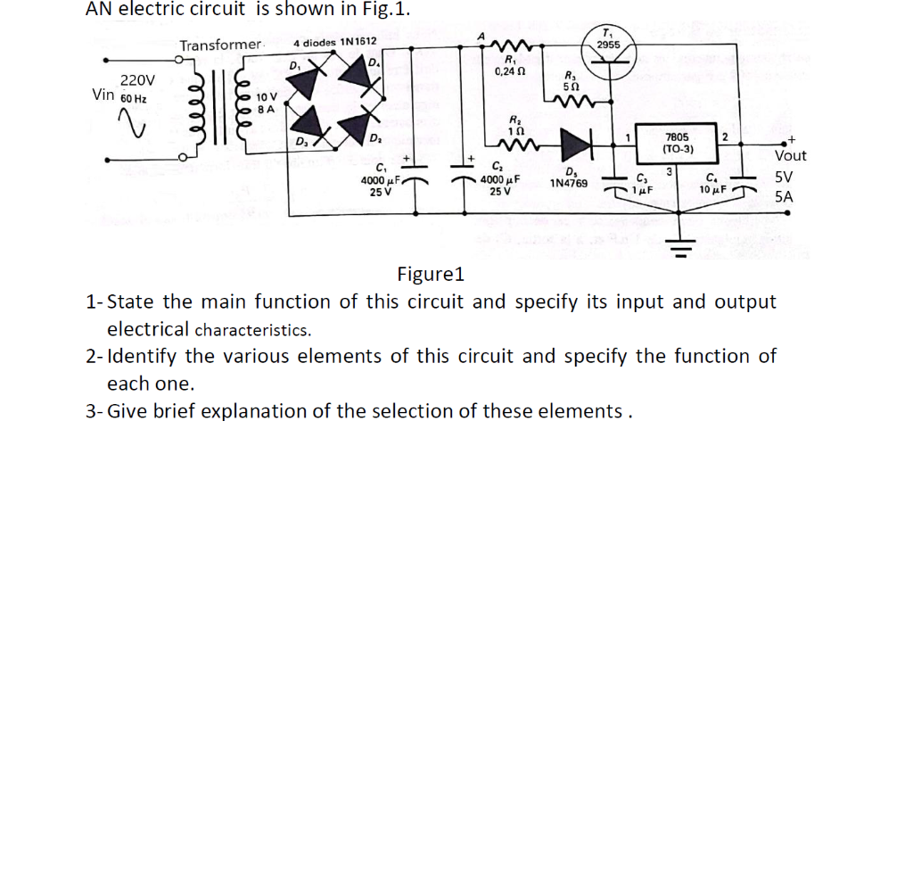Solved AN electric circuit is shown in Fig.1. Figure1 1- | Chegg.com