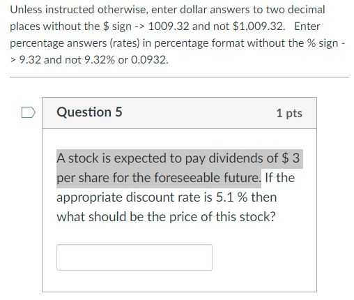 Solved Unless instructed otherwise, enter dollar answers to | Chegg.com