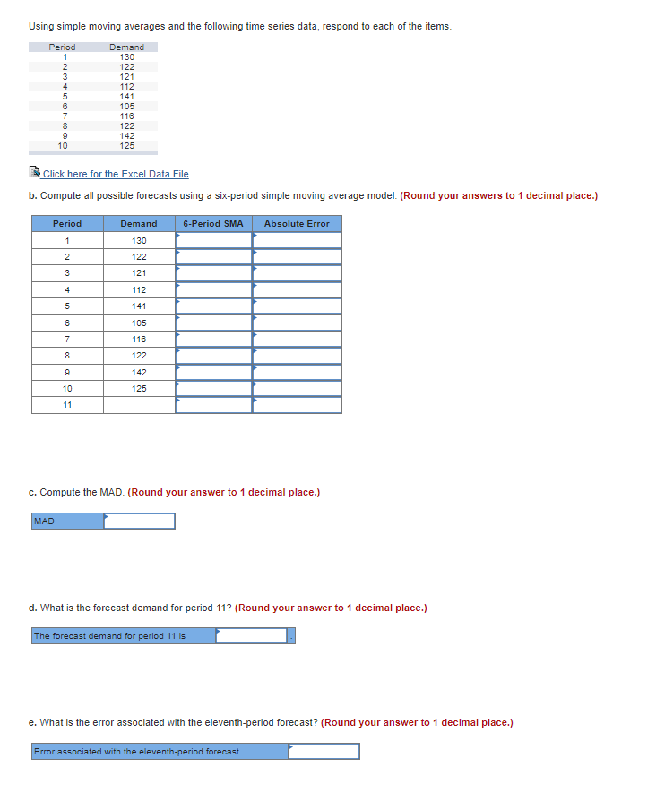 Solved f-1. What are the monthly indexes? (Round your | Chegg.com