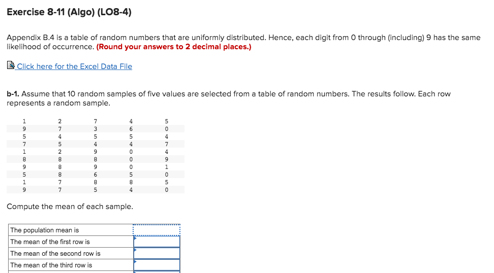 Solved Exercise 8-11 (Algo) (LO8-4) Appendix B.4 is a table | Chegg.com